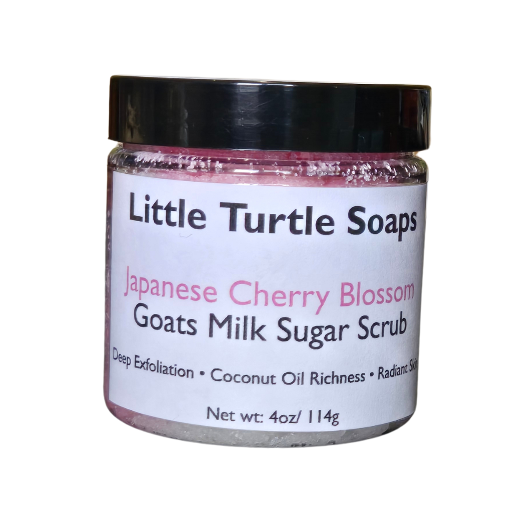 Japanese Cherry Blossom Goats Milk Sugar Scrub – Little Turtle Soaps